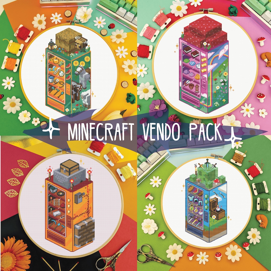 Minecraft Vending Machine Collection - Gaming Kids Room Value Pack ...