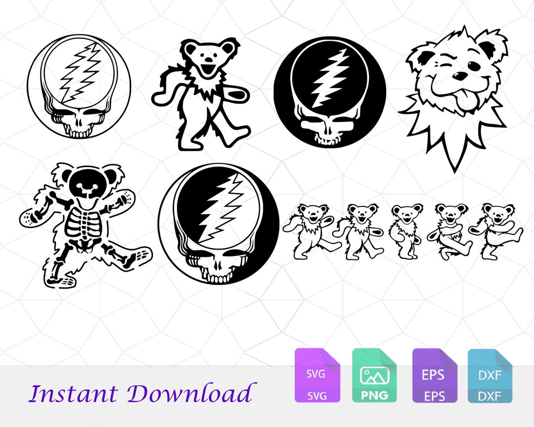 Grateful Dead SVG Bundle PNG Grateful Dead Instant Download - Etsy ...