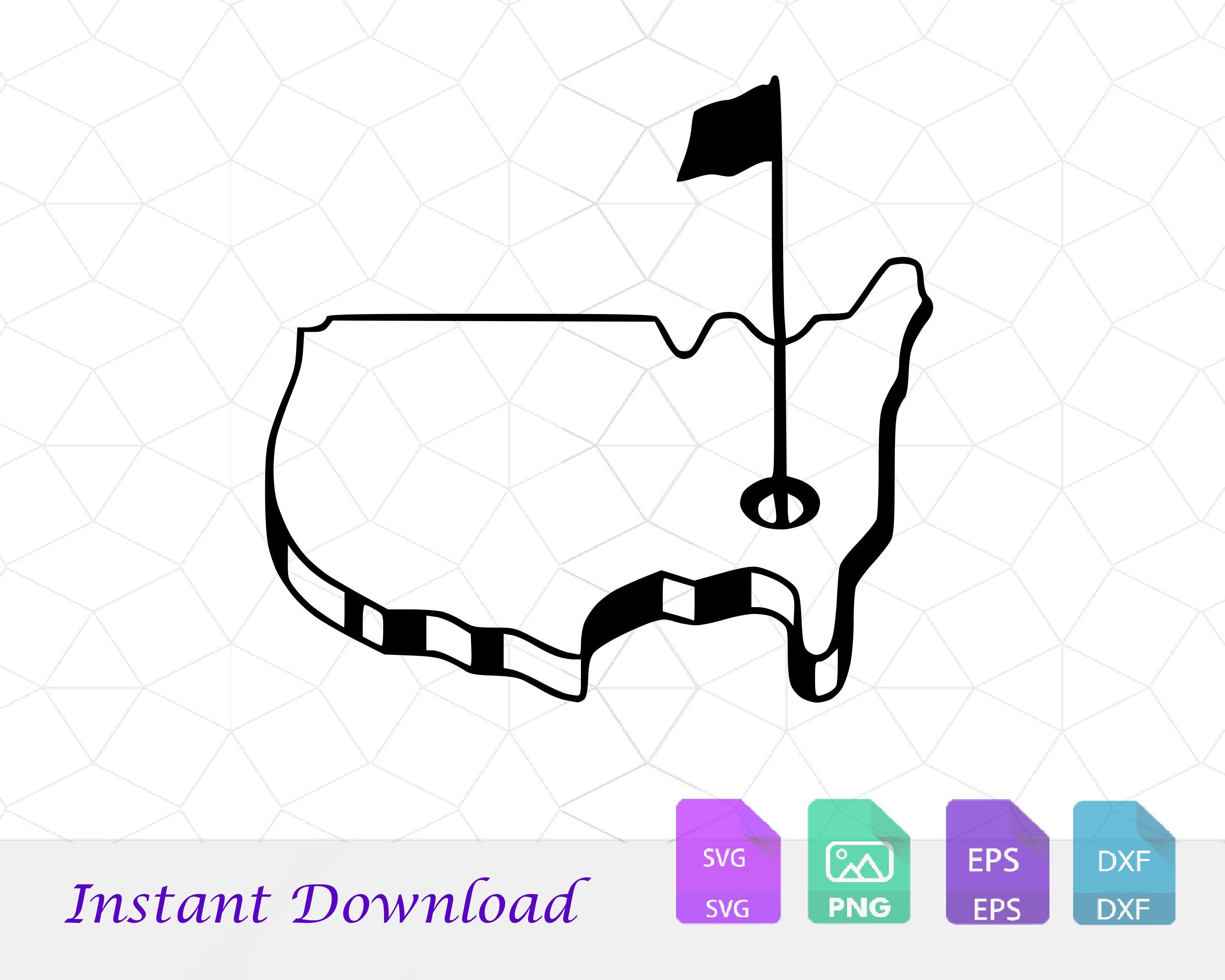 Masters Symbol Black Svg, Masters Golf Party Svg, Png, Masters Party ...