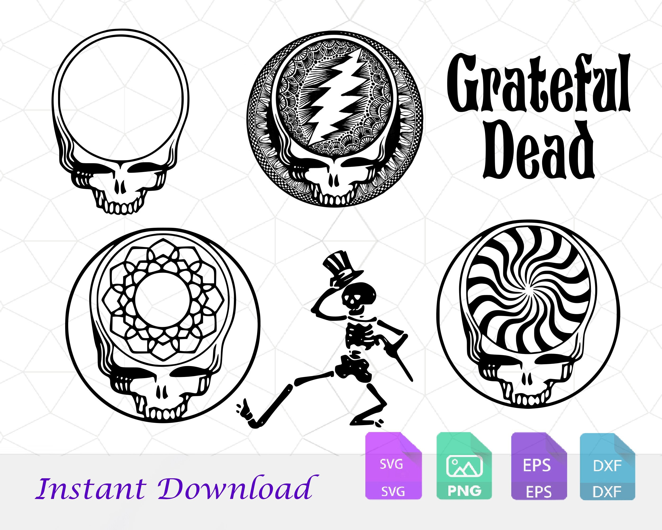 Grateful Dead SVG Bundle PNG, Grateful Dead, Instant Download, Cricut ...