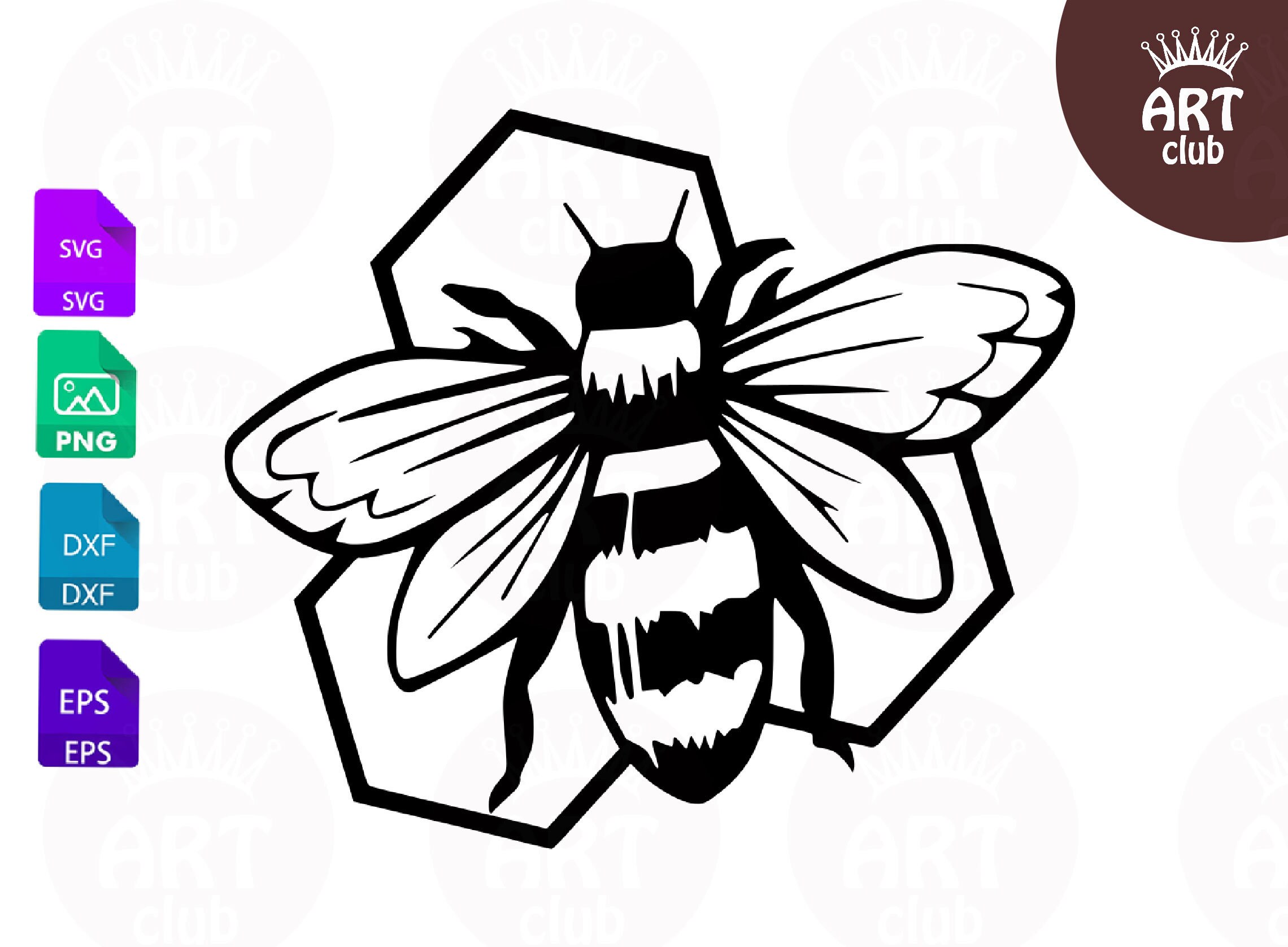 Bee SVG, Honey Bee Happy SVG, Insects DXF Instant Download Digital File ...
