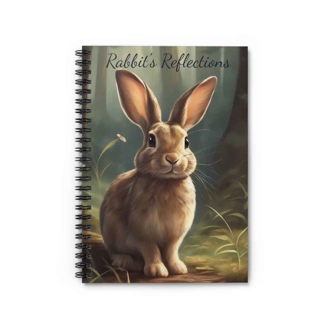 Rabbit's Reflections Cottontail Spiral Notebook Ruled Line - Etsy