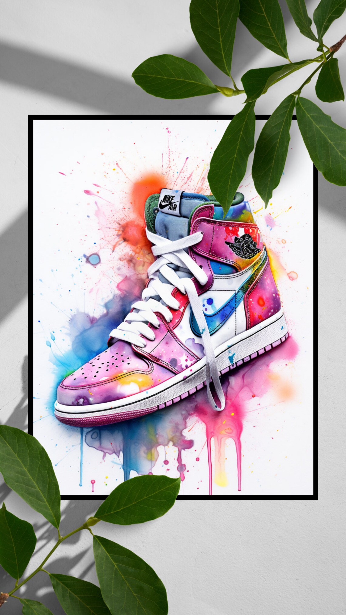 Air Jordan 1 Sneakers Art Print | Digital Download | - Etsy