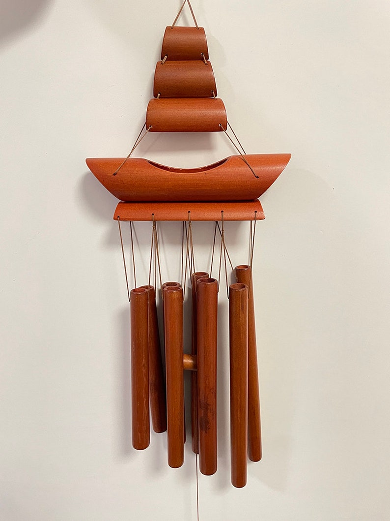 Bamboo Wind Chimes, Outdoor Wooden Wind Chime With Amazing Deep Tone ...