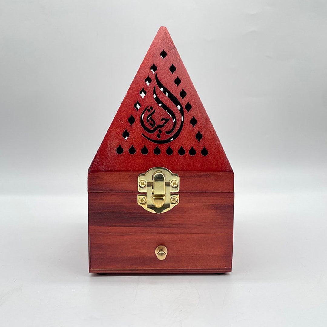 Wooden Classic Pyramid Style Burner With Base Square and Top Cone Shape ...