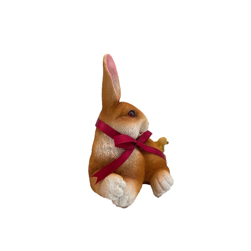 Bunny Rabbit Polyresin Hand Painted Poly Resin Realistic - Etsy