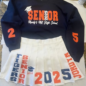 Personalized Graduation Senior Outfit/ Skirt and Sweatshirt Set/ Senior ...