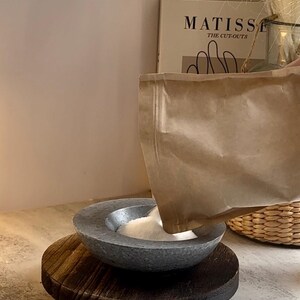 Concrete Bowl Candle, Sand Wax, Hotel Scented, Reusable Wicks - Etsy