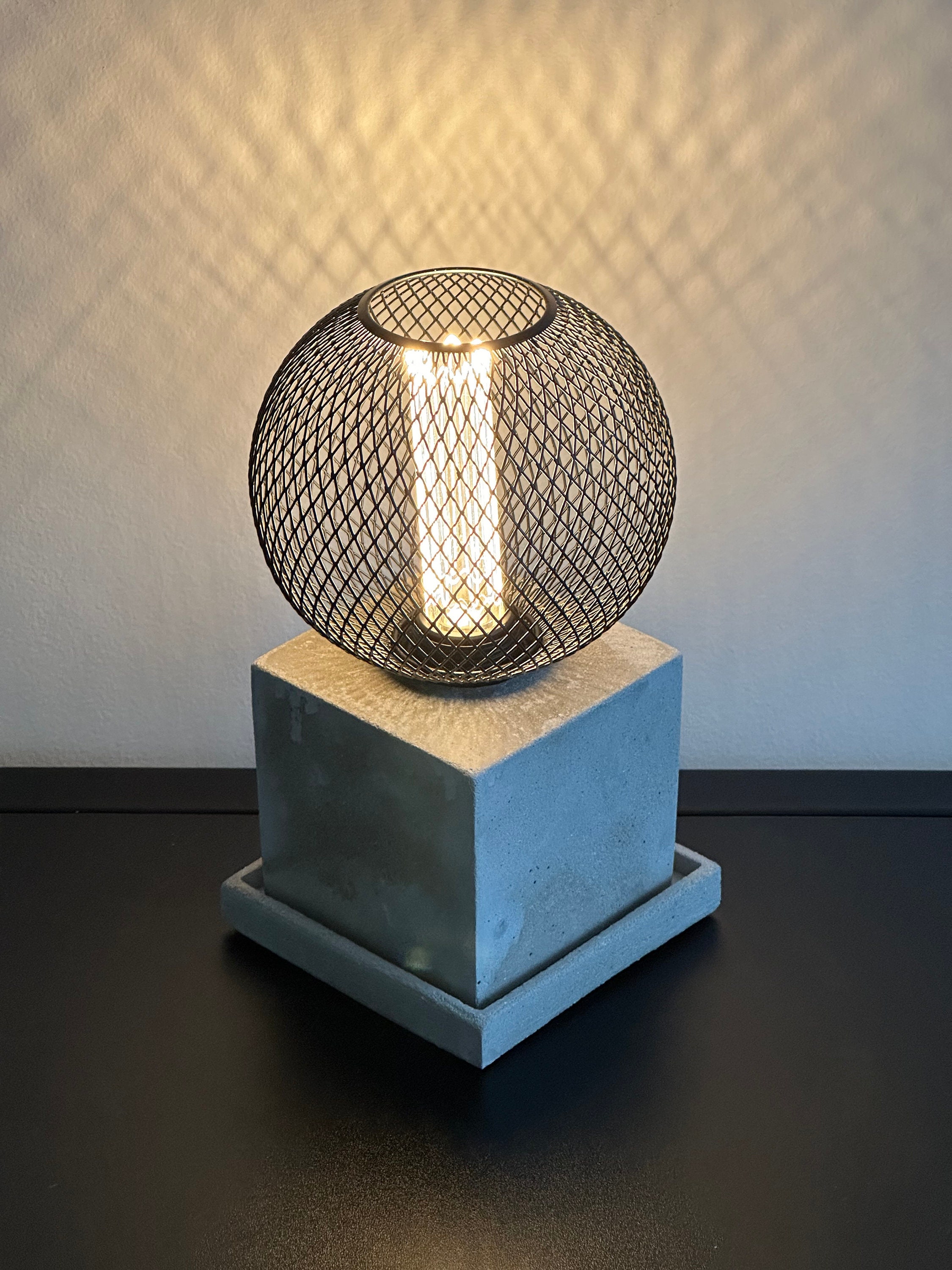 Concrete Table Lamp, Concrete Decor, Cement Decor, Minimalist Decor ...