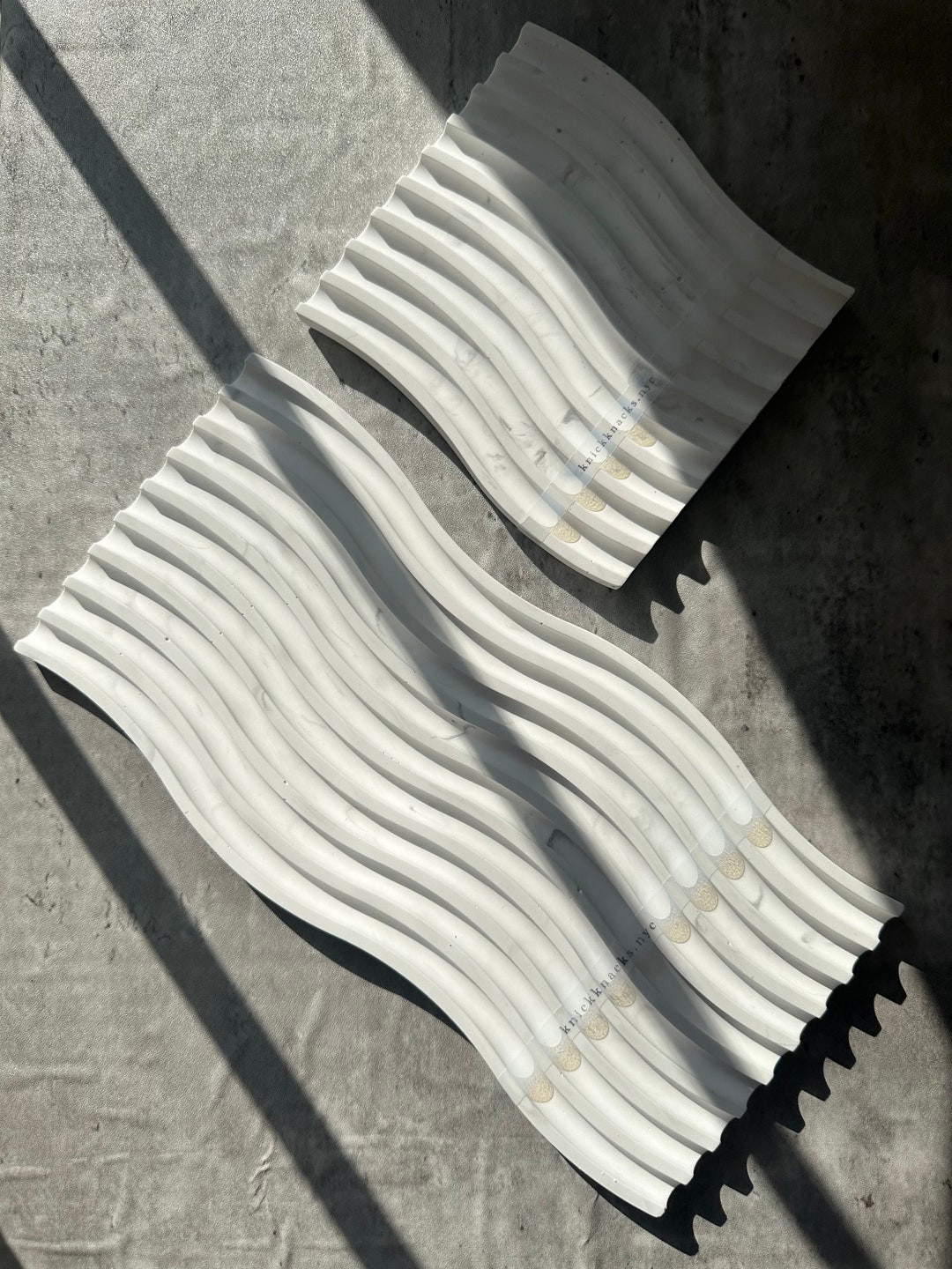 Wavy Decorative Tray, Marble Pattern Tray, Ribbed Tray, Plaster Tray ...