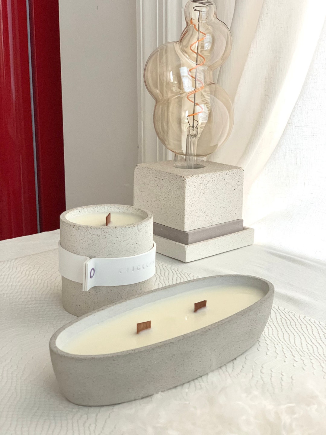 Oval Bowl Soy Candle, Custom Scented Candle, Stone-like Bowl, Large ...