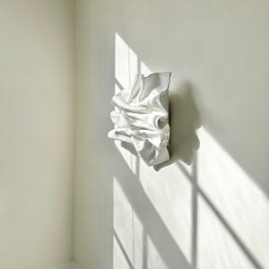 Abstract Sculpture Wall Decor, 3D Wall Art, Textured Plaster Art, White ...