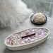 Pink Fire Glass Candle, Concrete Bowl, Wood Wick, Hotel Scent - Etsy