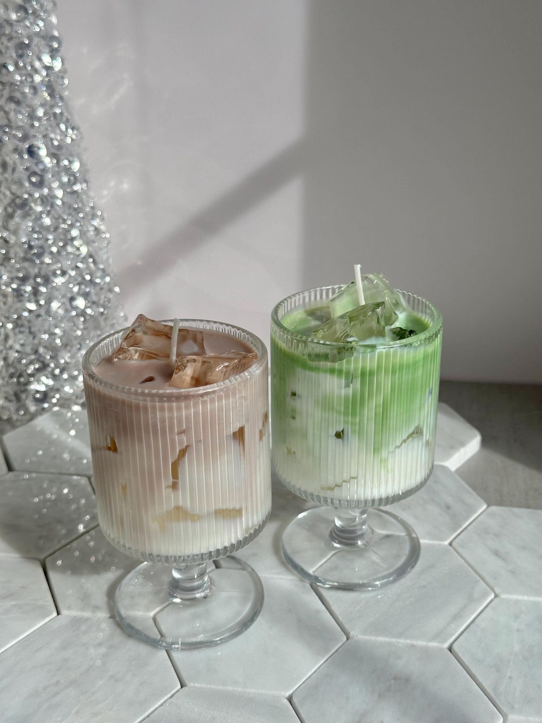 Iced Cafe Latte Candles, Iced Matcha Latte Candles, Strawberry Matcha ...
