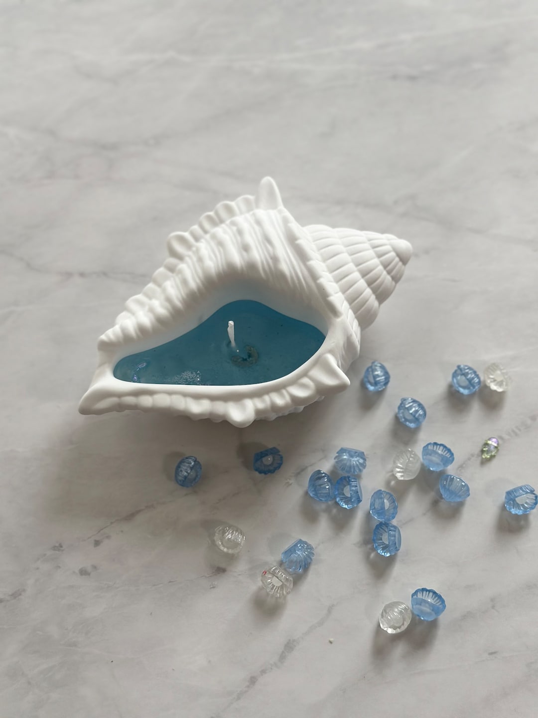 Large Seashell Vessel Gel Candle, Beach Home Decor, Trinket Dish ...