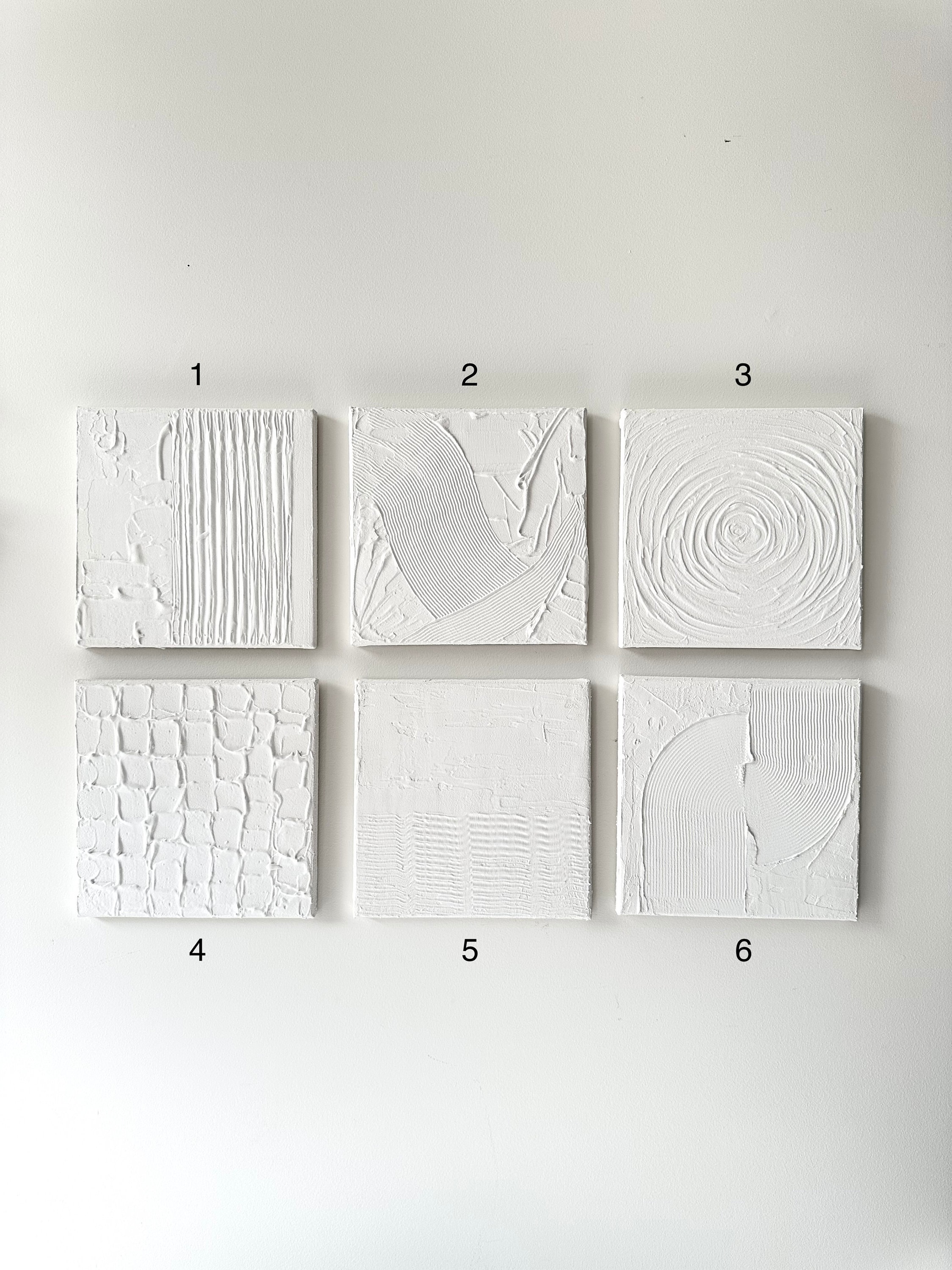 Abstract White Plaster Texture Wall Art, Mid Century Wall Art, Textured Wall Art, Textured Art ...