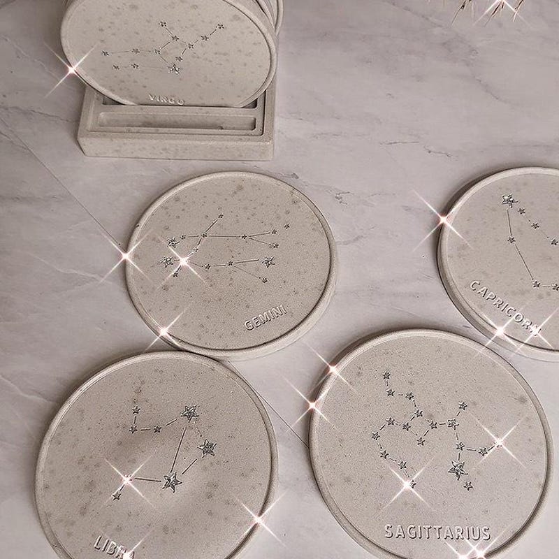 Zodiac Coaster - Etsy