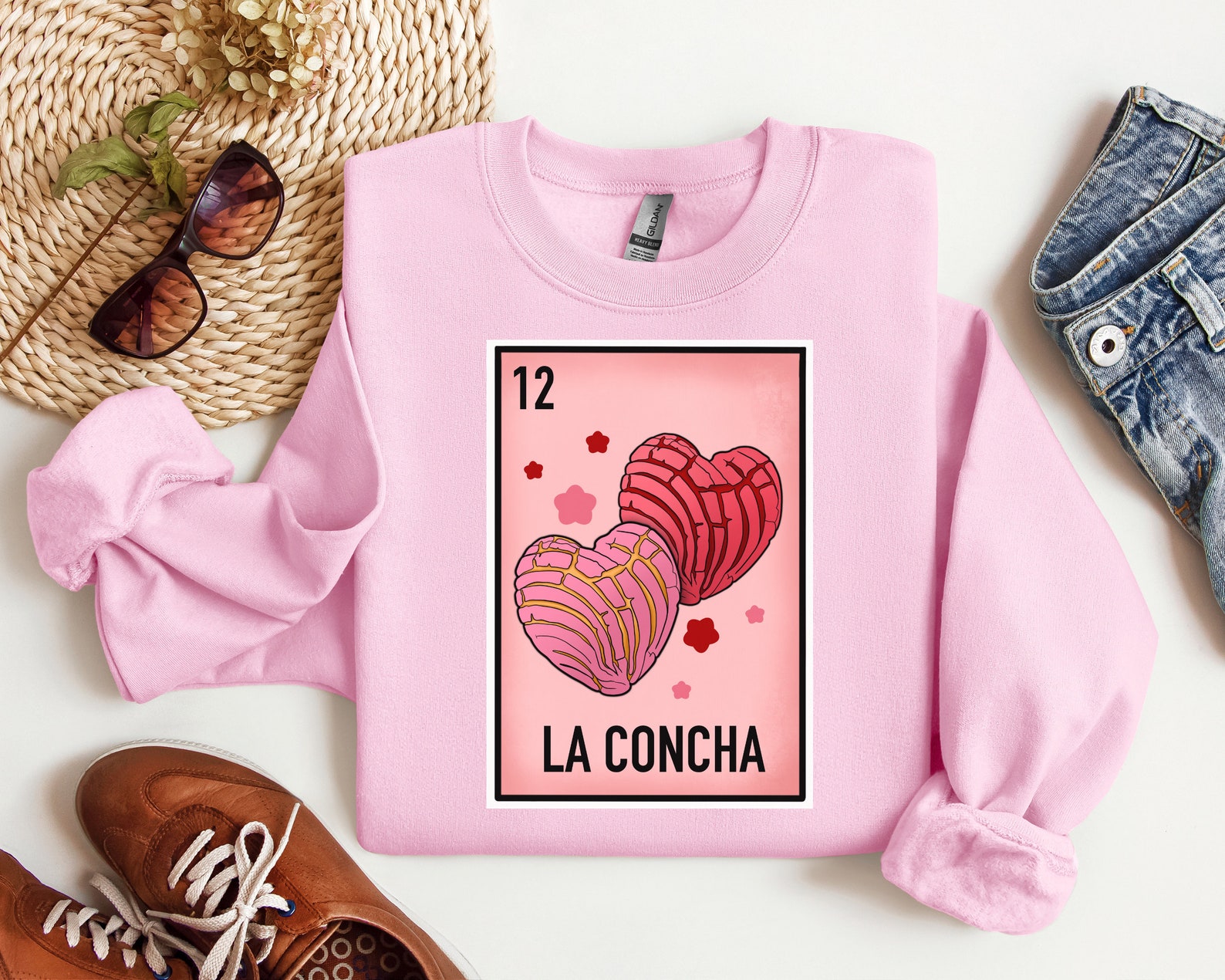 Dulce Amor: La Concha, Heart Shaped Pan Dulce Valentine's Crewneck - Etsy