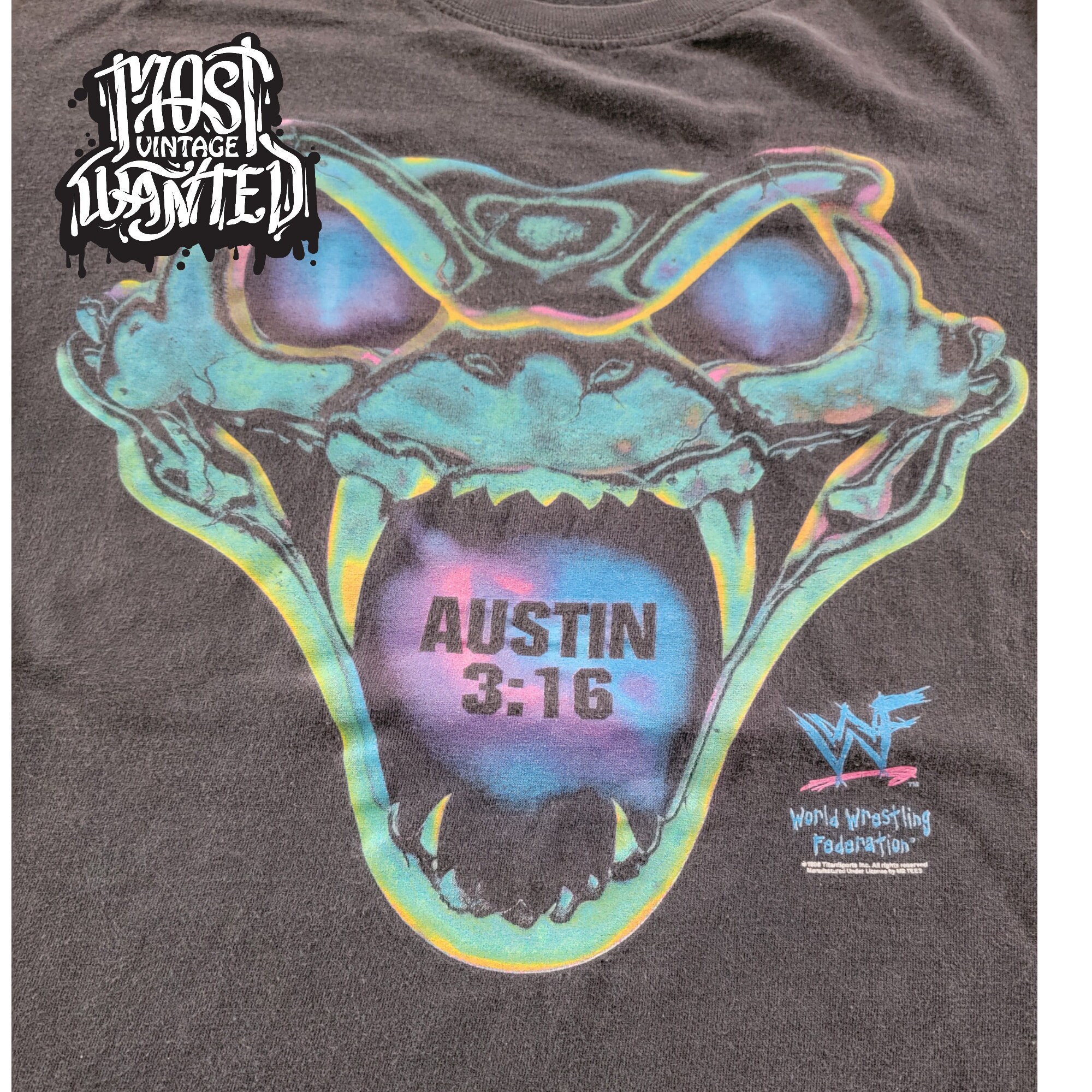 Vintage 1990s Wwf Austin 3:16 Neon Snaked Shirt. - Etsy