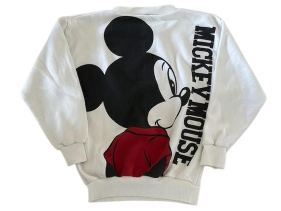 1980s Vintage Mickey Mouse Front & Back Graphic Sweat… - Gem