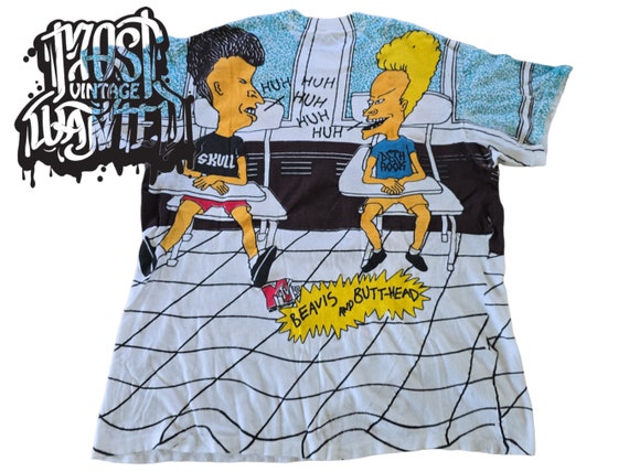 Vintage 1990s Beavis and Butthead Mtv Aop Shirt - Etsy Vintage 1990s Beavis and Butthead Mtv Aop Shirt - Etsy