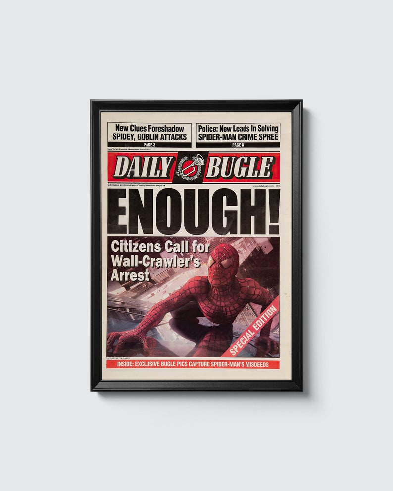 Poster: Daily Bugle Reprint 11x14 or 11x18 - Etsy