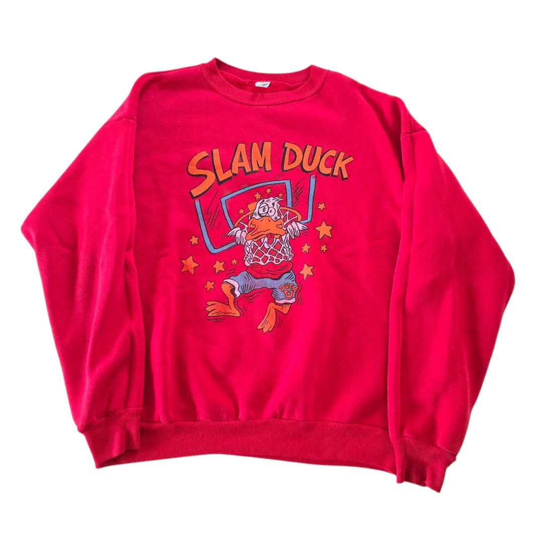 Vintage 1980s Slam Duck Duck U Graphic Sweatshirt. - Etsy
