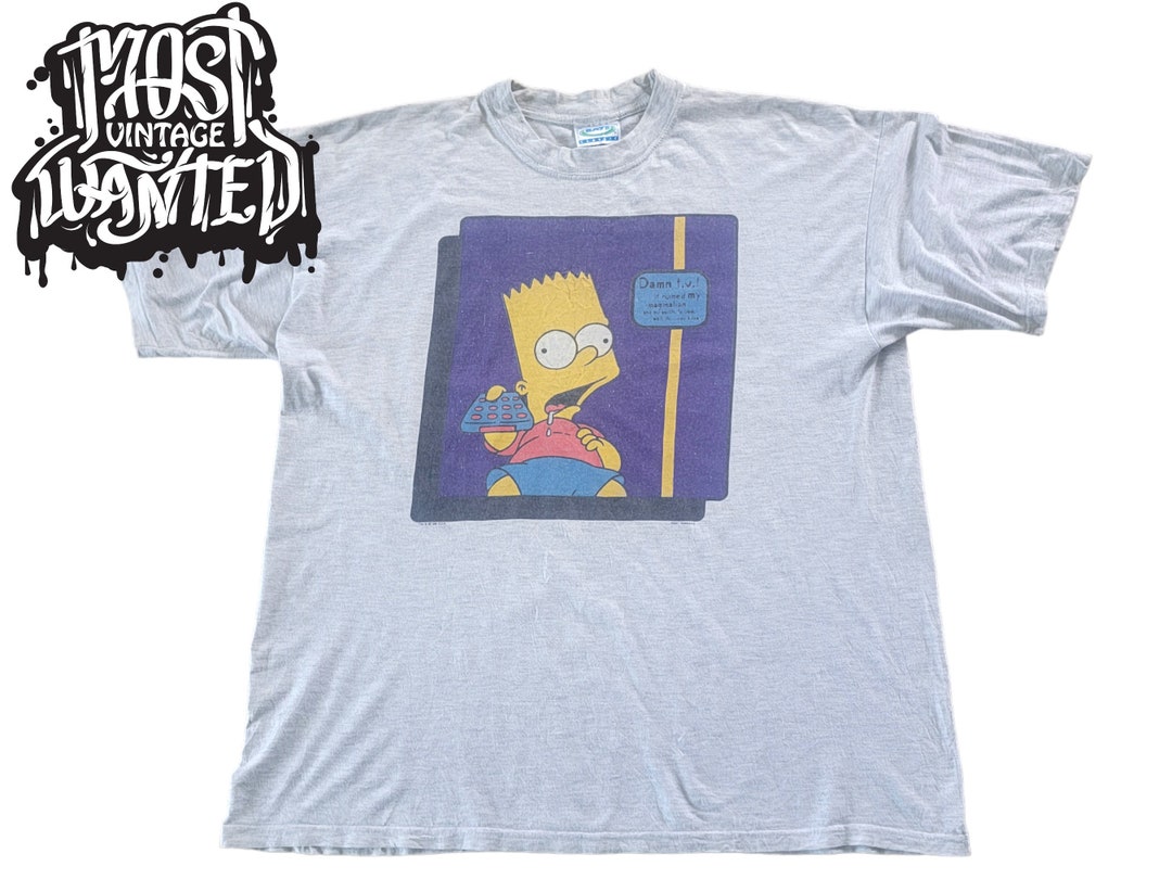 1990s Cartoon Simpson "damn T.v." Shirt. - Etsy