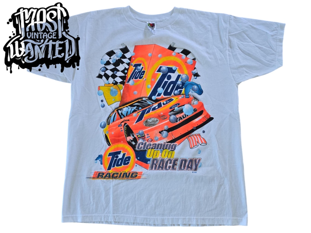 1990s Vintage Tide Racing "cleaning up on Racing Day" Nascar Graphic ...
