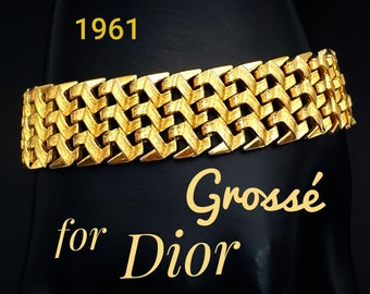 Henkel & Grosse Gold Plated Vintage Retro Designer Wide Link Henkel & Grosse Gold Plated Vintage Retro Designer Wide Link