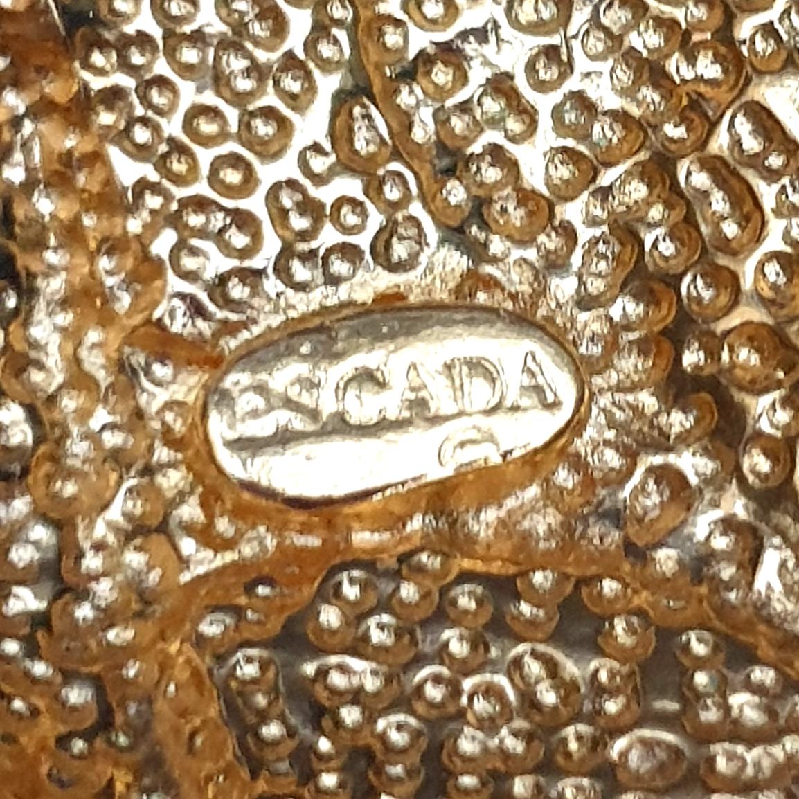 ESCADA RARE 1980s Vintage Angel Fich Pendant on a Rope Necklace Gold ...