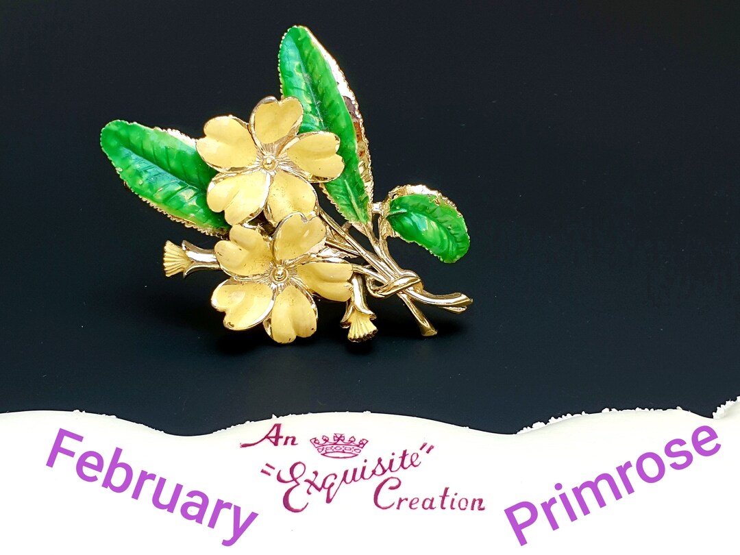EXQUISITE Birthday Flower Series 1950s Vintage Extra Large Primrose ...