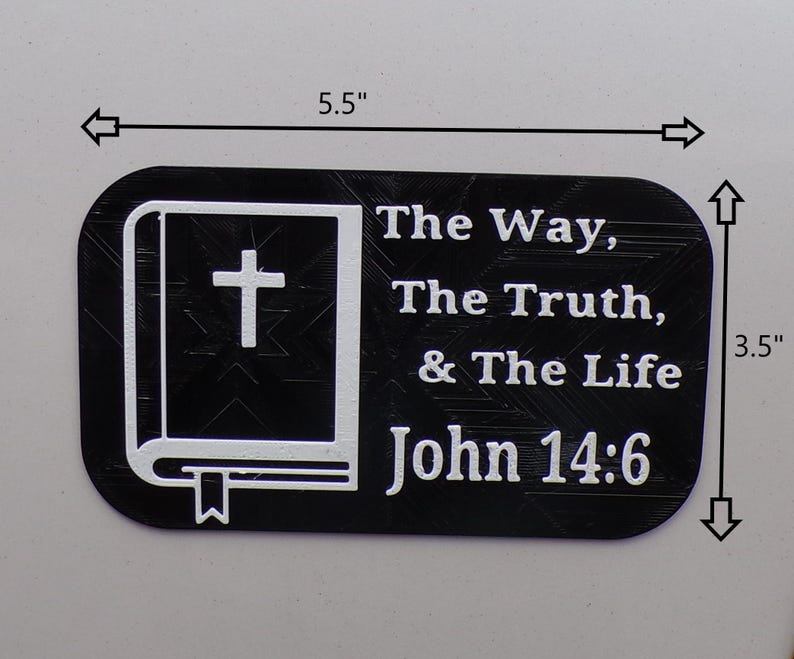 John 14:6 Magnet | 3D Printed Bible Verse, Christian Gift - Etsy