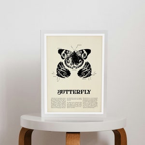 Vintage Butterfly Anatomy Poster Fascinating Facts & Stunning ...