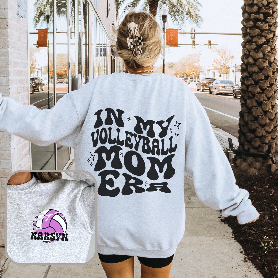 Retro Volleyball Mom Sweatshirt, Personalized Volleyball Mom Era ...
