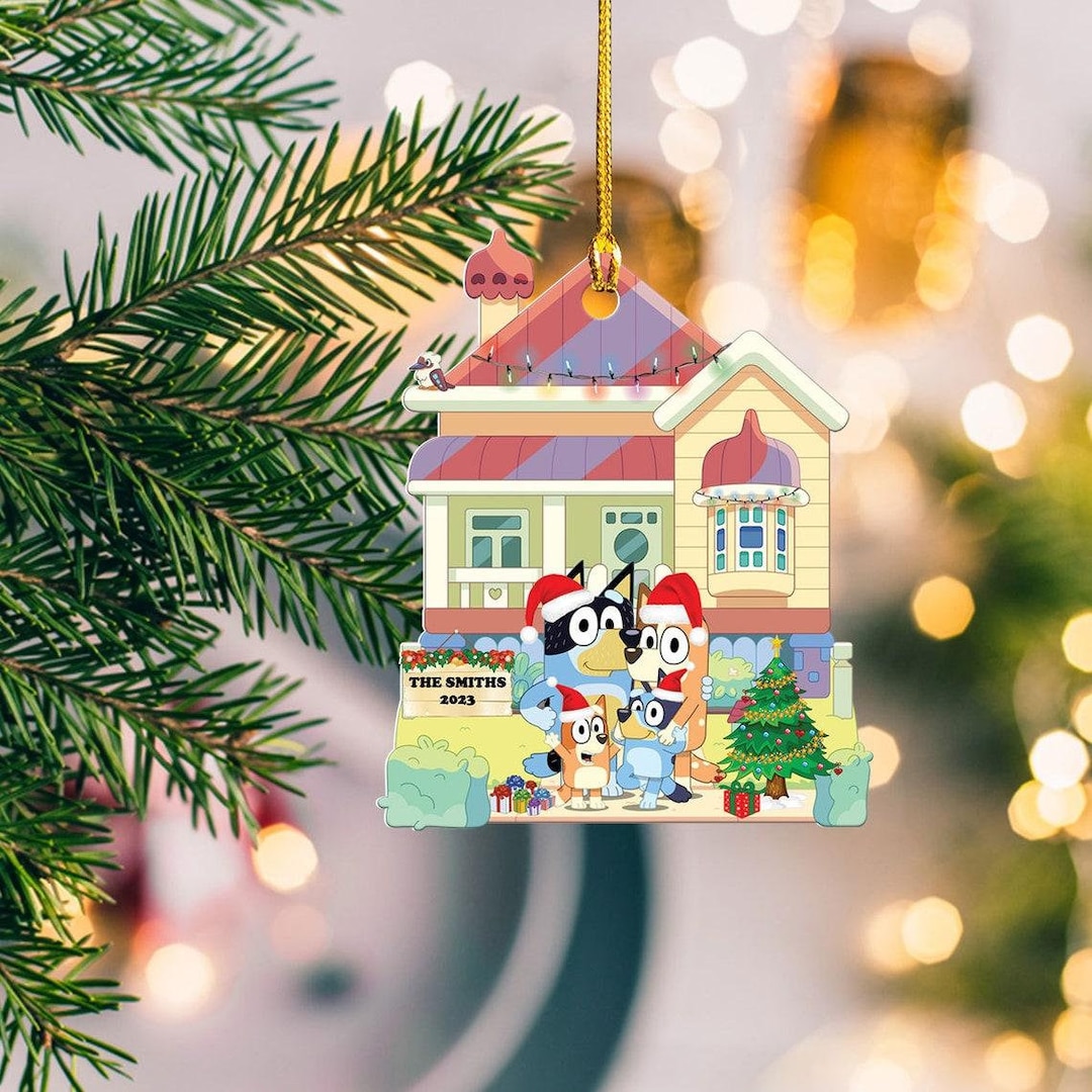 Custom Bluey Family Christmas Ornament Bluey Christmas - Etsy