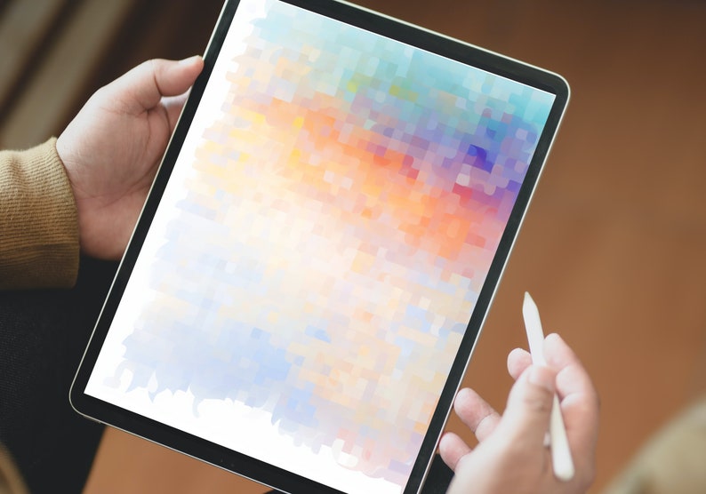 Printable Pixel Reverse Coloring Pages, 8.5x11 Backwards Coloring Book ...