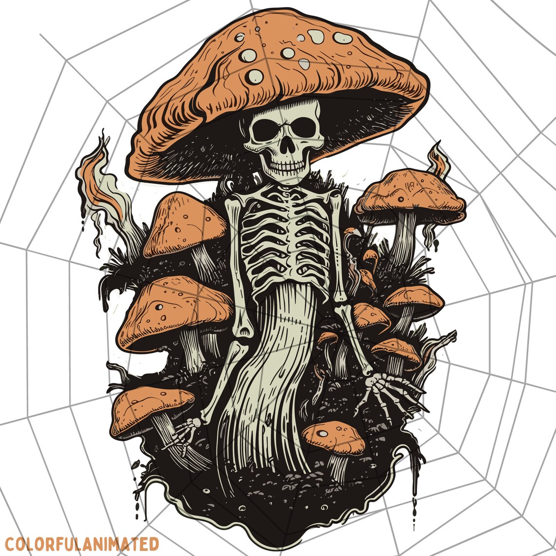 Down to Earth Svg, Skeleton Mushroom Png, Skull Svg, Mushroom Svg ...