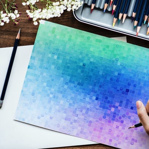 Printable Pixel Reverse Coloring Pages, 8.5x11 Backwards Coloring Book ...