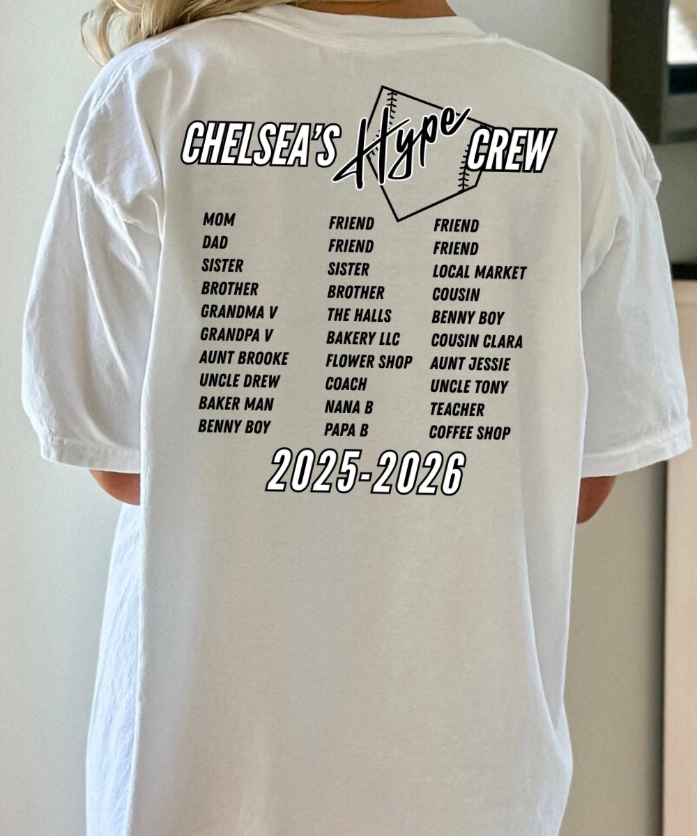 Personalized Sports Fan Hype Crew Template: Custom T-shirt Design ...