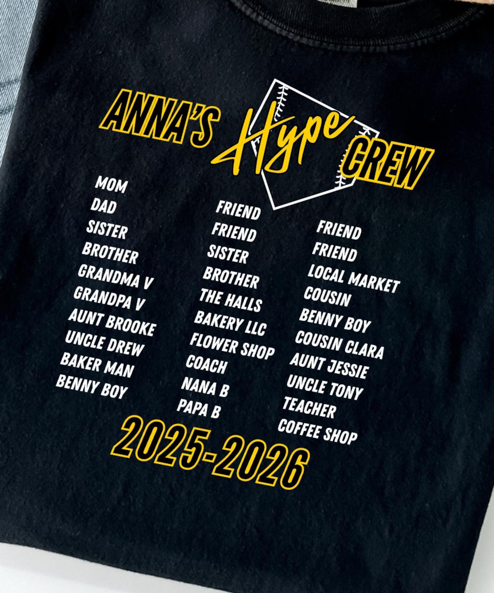 Personalized Sports Fan Hype Crew Template: Custom T-shirt Design ...
