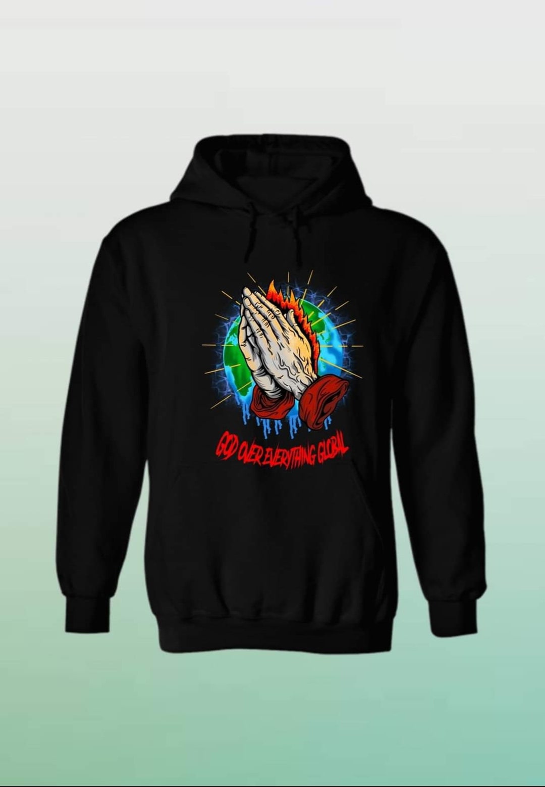 God Over Everything Global Praying Hands Hoodie - Etsy