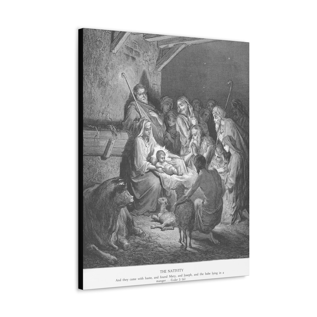 The Nativity by Gustave Doré, Christian Wall Art Bible Verse Painting ...