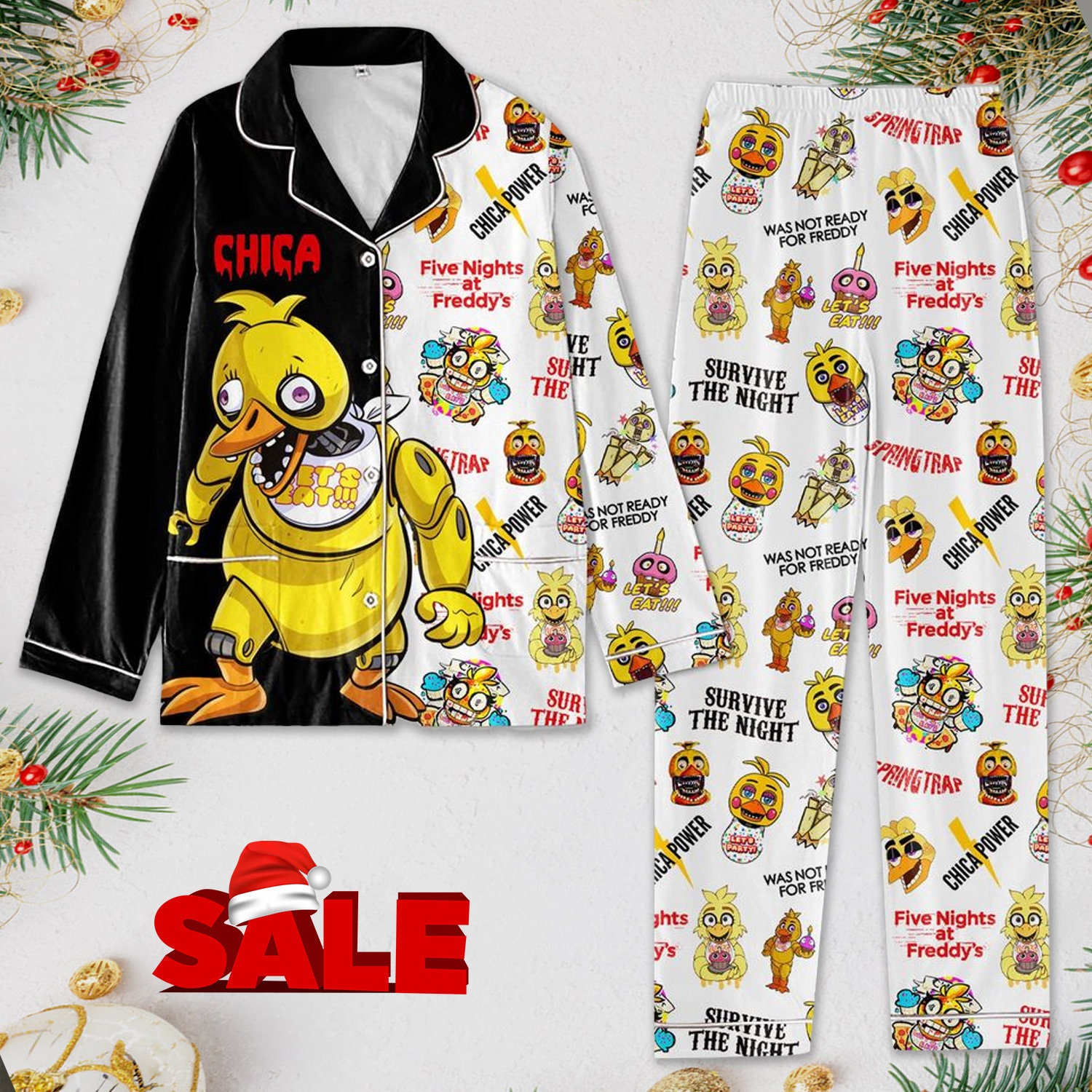Christmas 5NAF Pajamas, Five Nights At Freddy Pyjamas sold by Cold ...