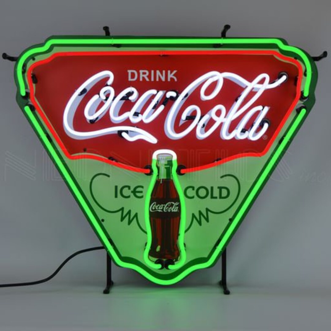 Coca Cola Ice Cold Shield Neon Sign - Etsy