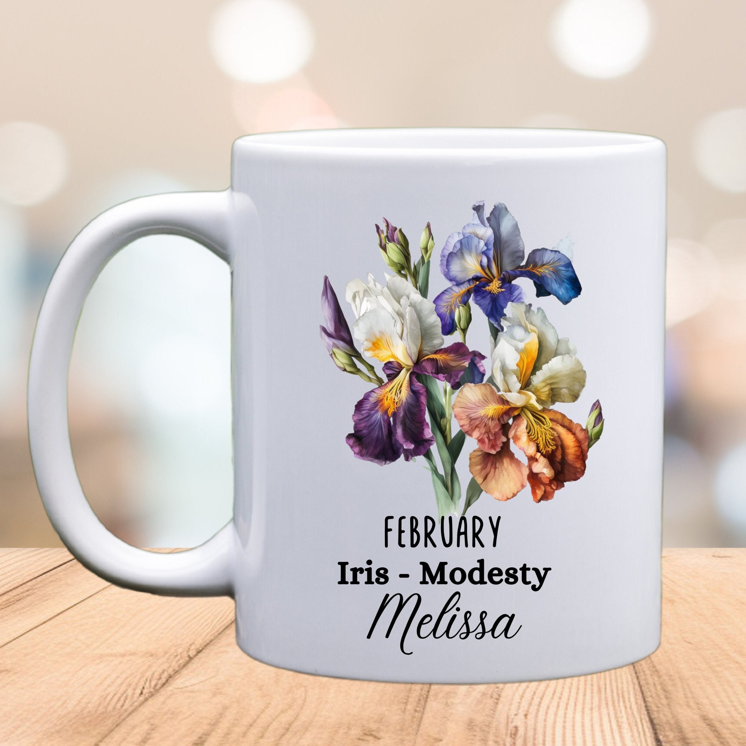 Personalized October Birth Flower Month Coffee Mug Custom Mom T