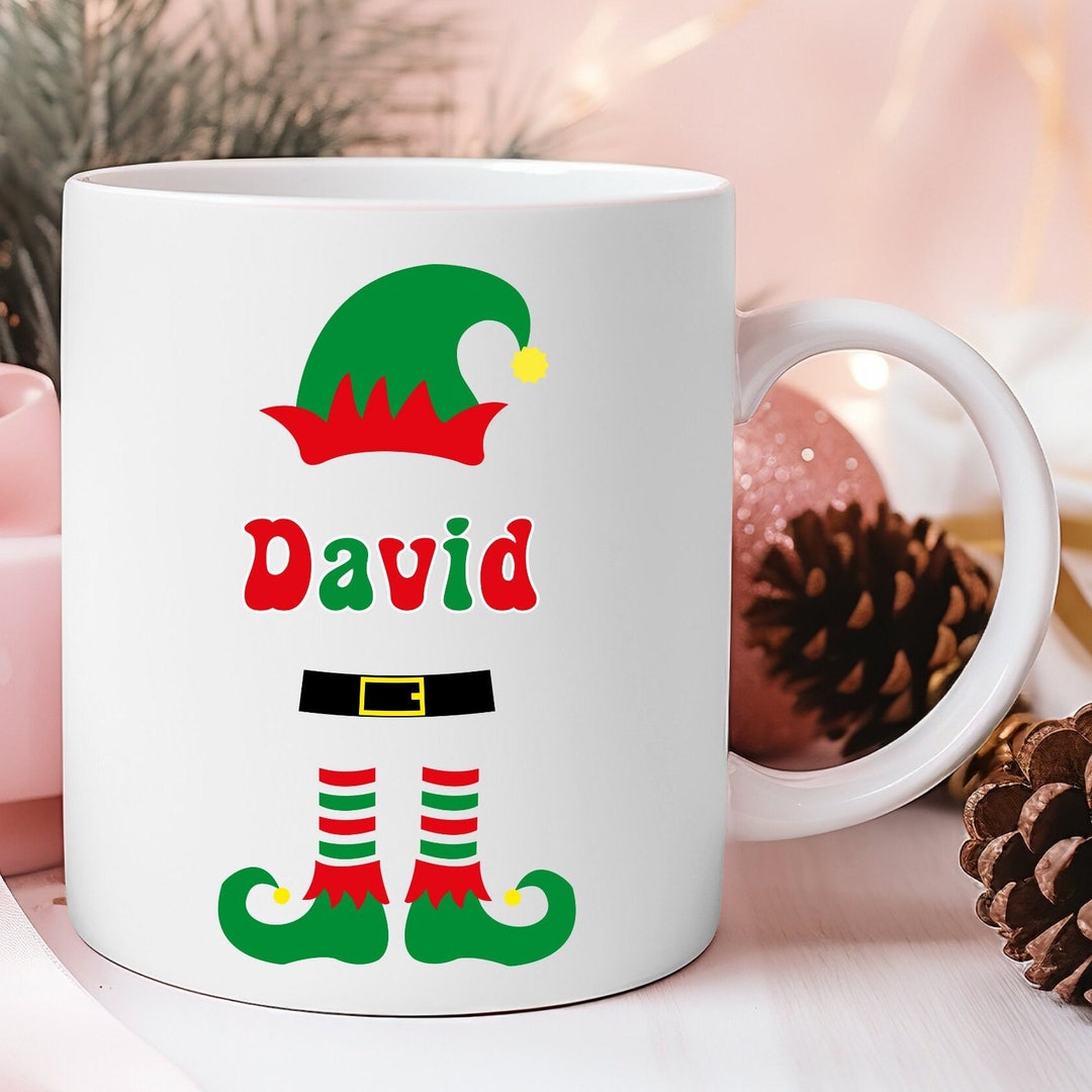 Personalized Christmas Dad Elf Coffee Mug, Christmas Custom Gift for ...