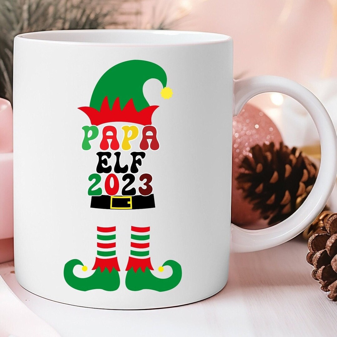 Personalized Christmas Dad Elf Coffee Mug, Chrstmas Custom Gift for Dad ...