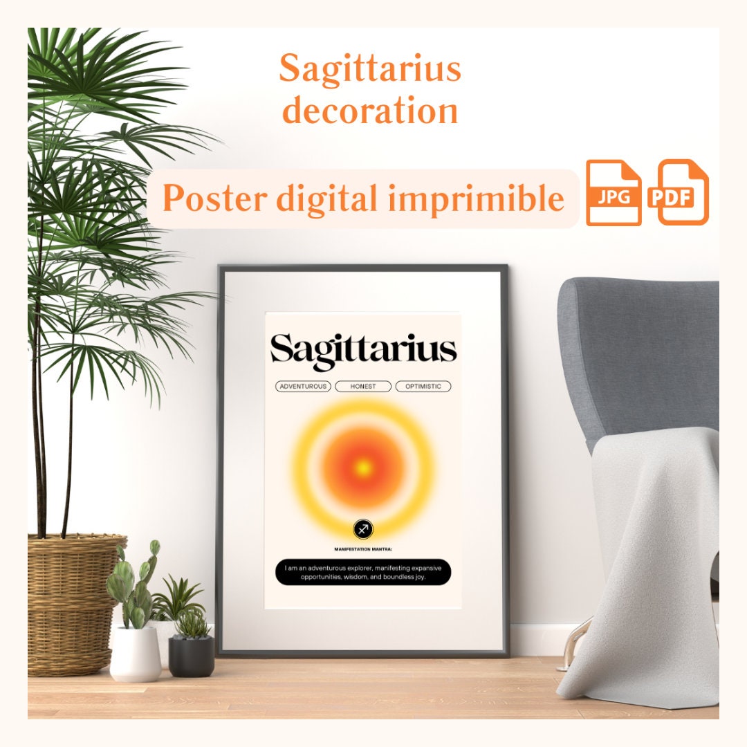Sagittarius Zodiac Poster/astrology Wall Decor for Fire Sign/gift Idea ...