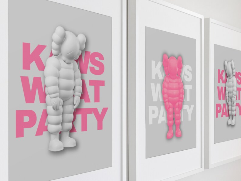 KAWS WHAT PARTY - Minimalist Decor - Digital Art Decor Gift - Toys ...